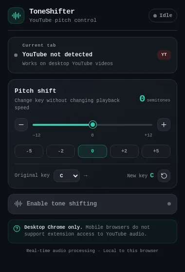 YouTube ToneShifter