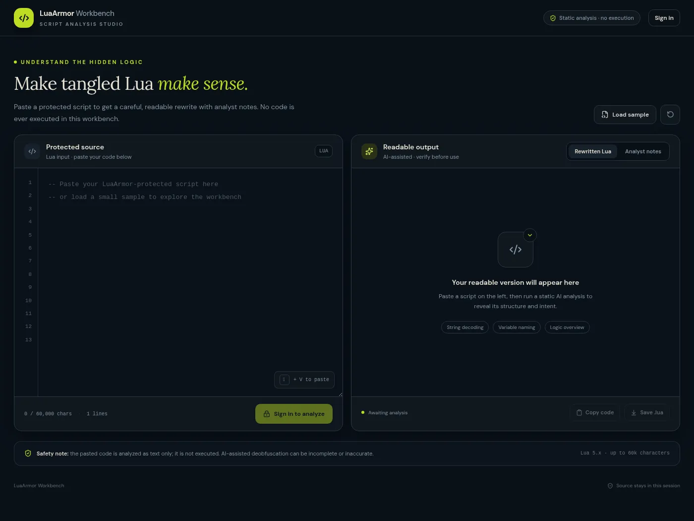 LuaArmor Deobfuscator Tool