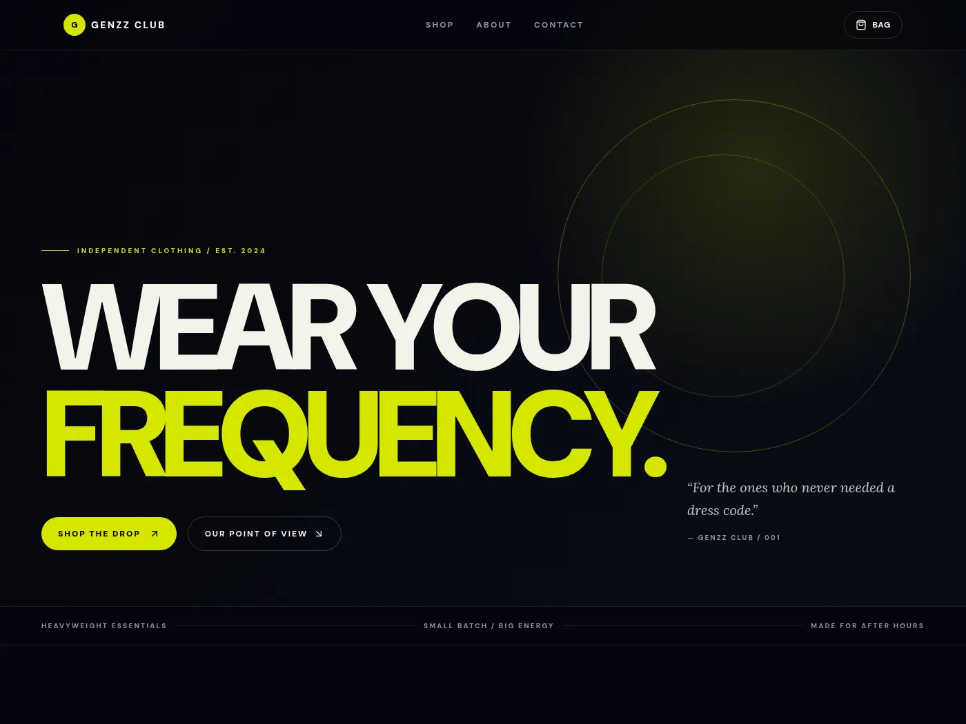 GENZZ CLUB Brand Site