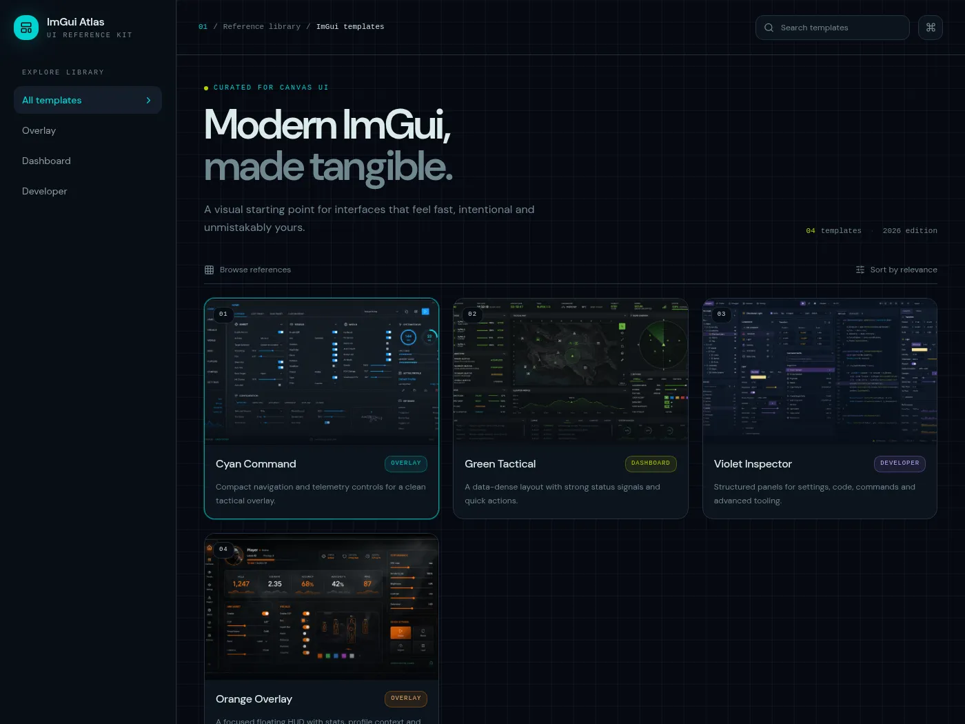 Modern ImGui UI Kit