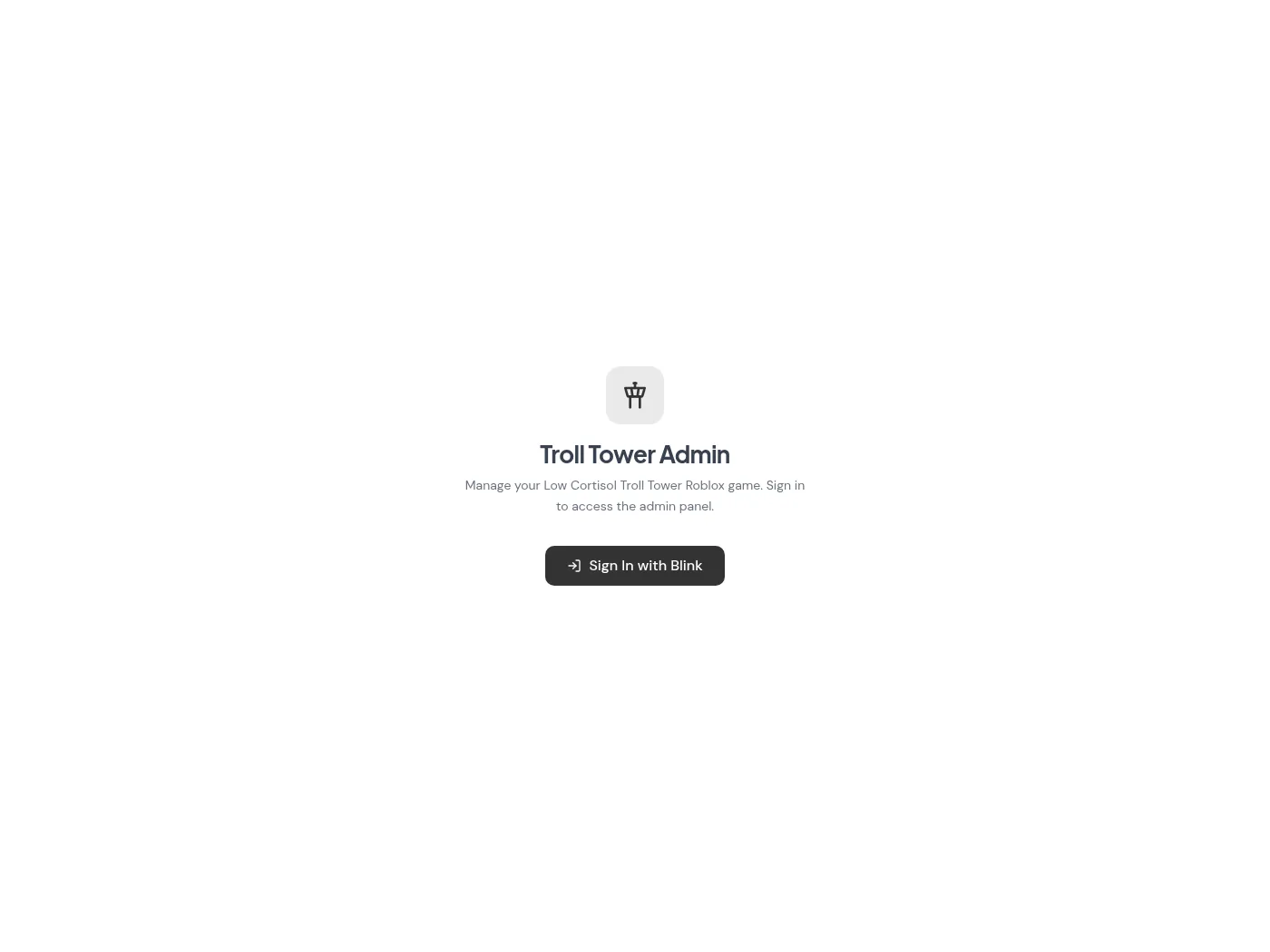 Troll Tower Admin Panel