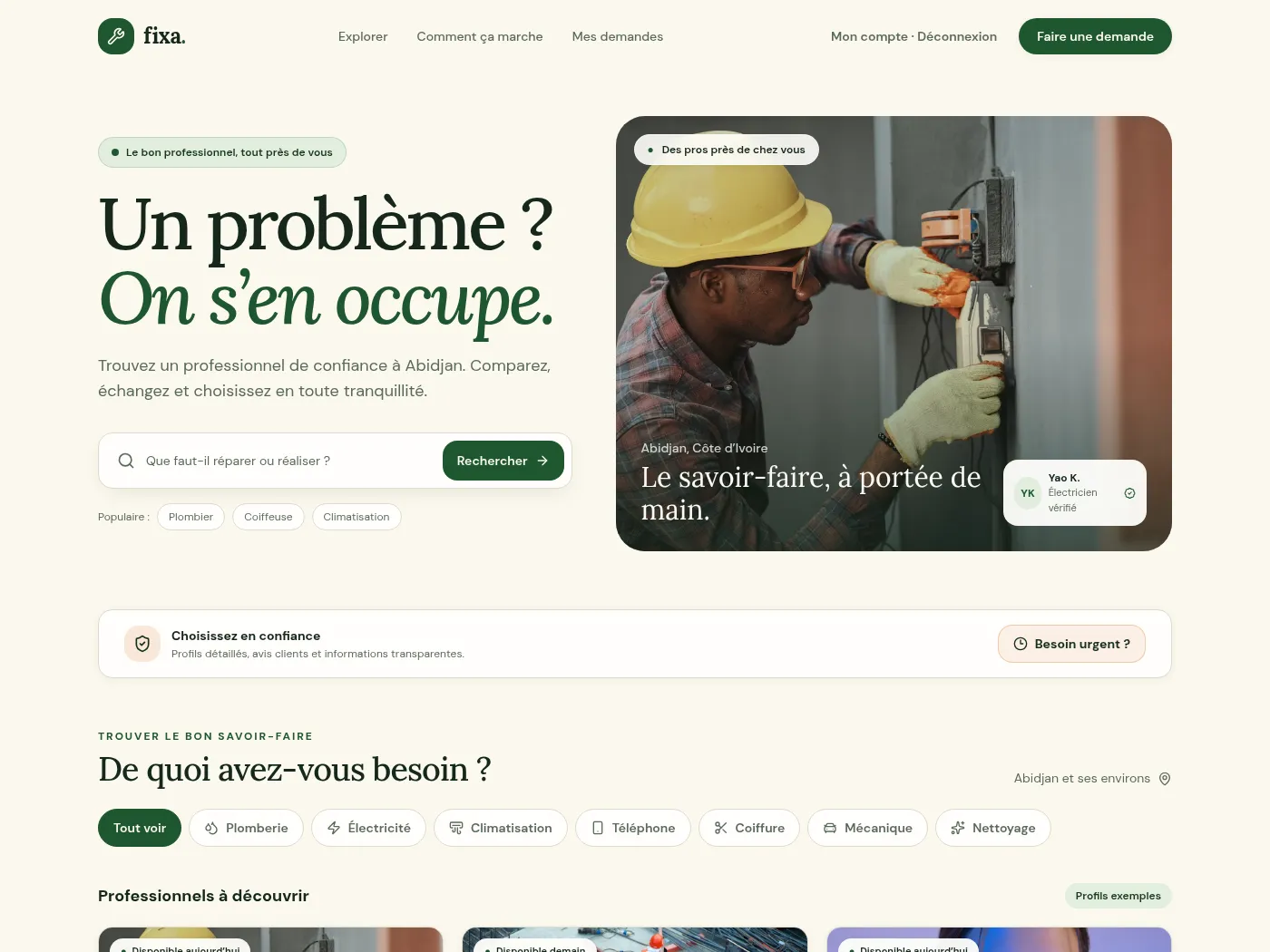 Fixa Service Marketplace