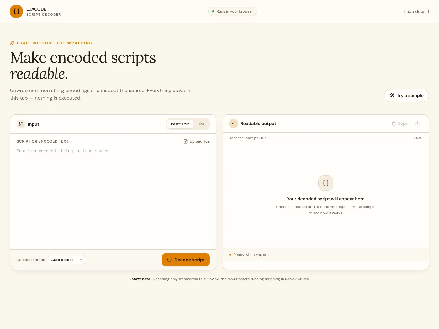 Luau Script Decoder