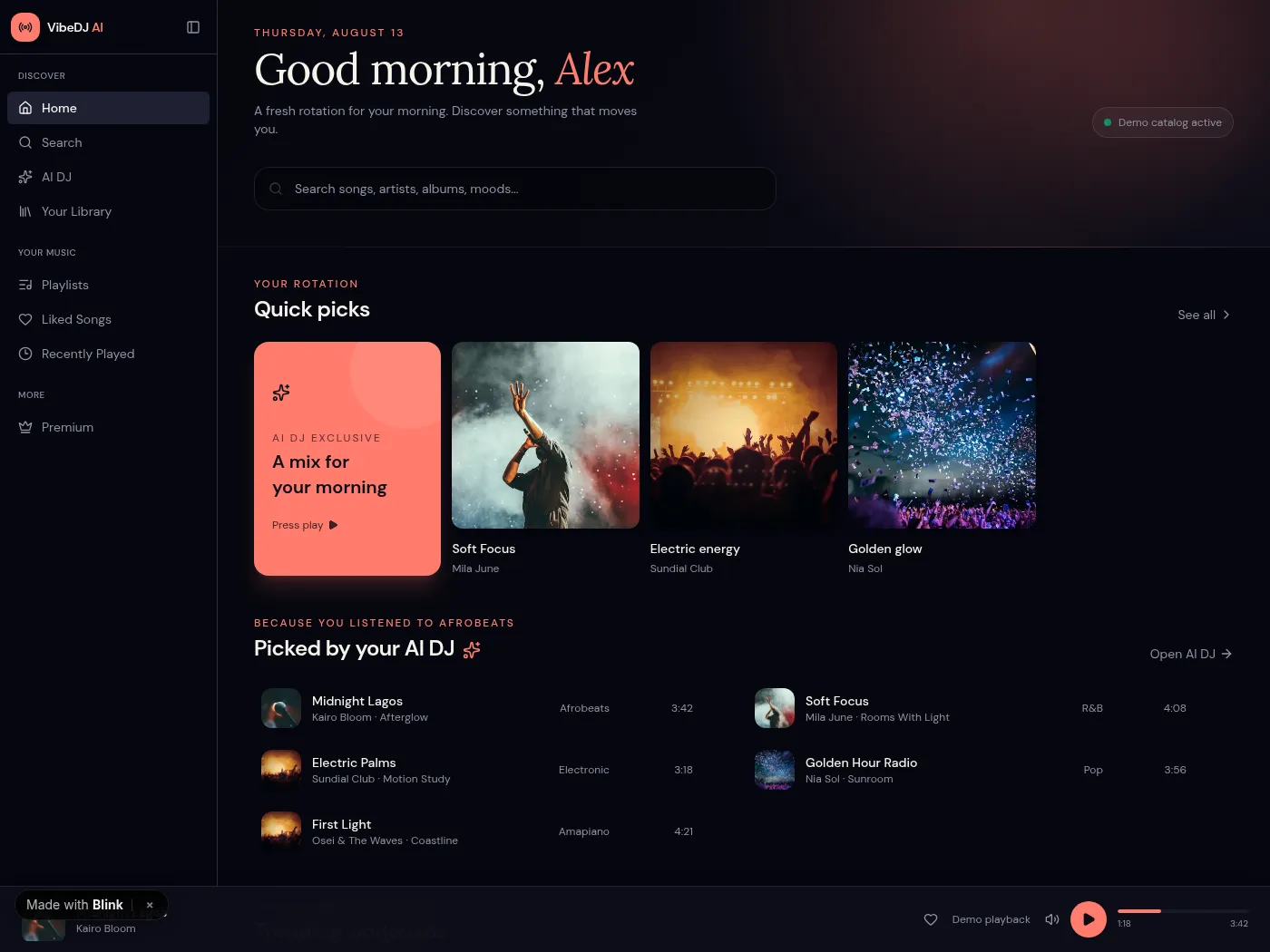 VibeDJ AI Music Platform