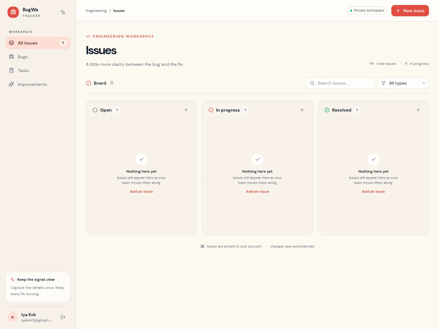 BugWa Tracker