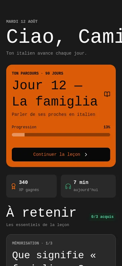 parlons italien