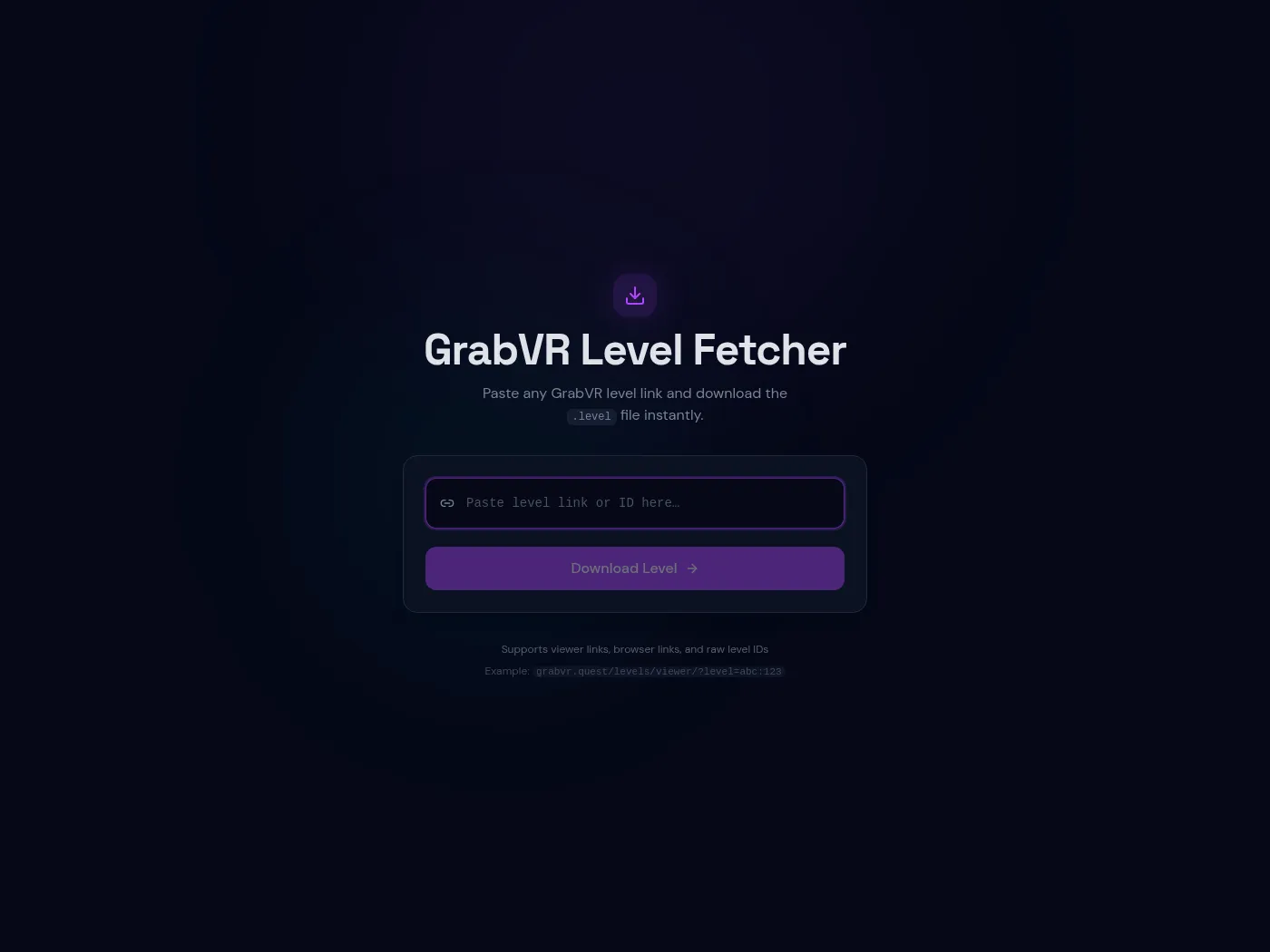 GrabVR Level Fetcher