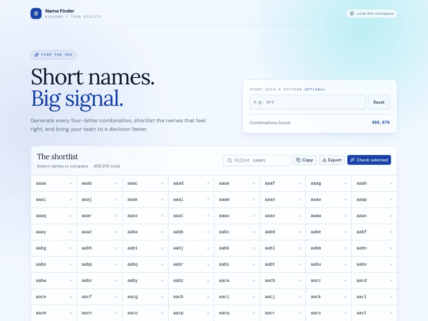 Discord Name Finder