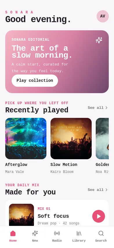 Sonara Music App