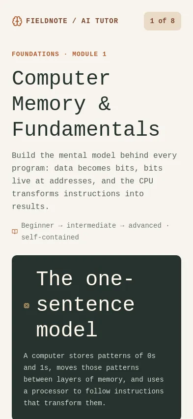 AI Tutor Curriculum Base