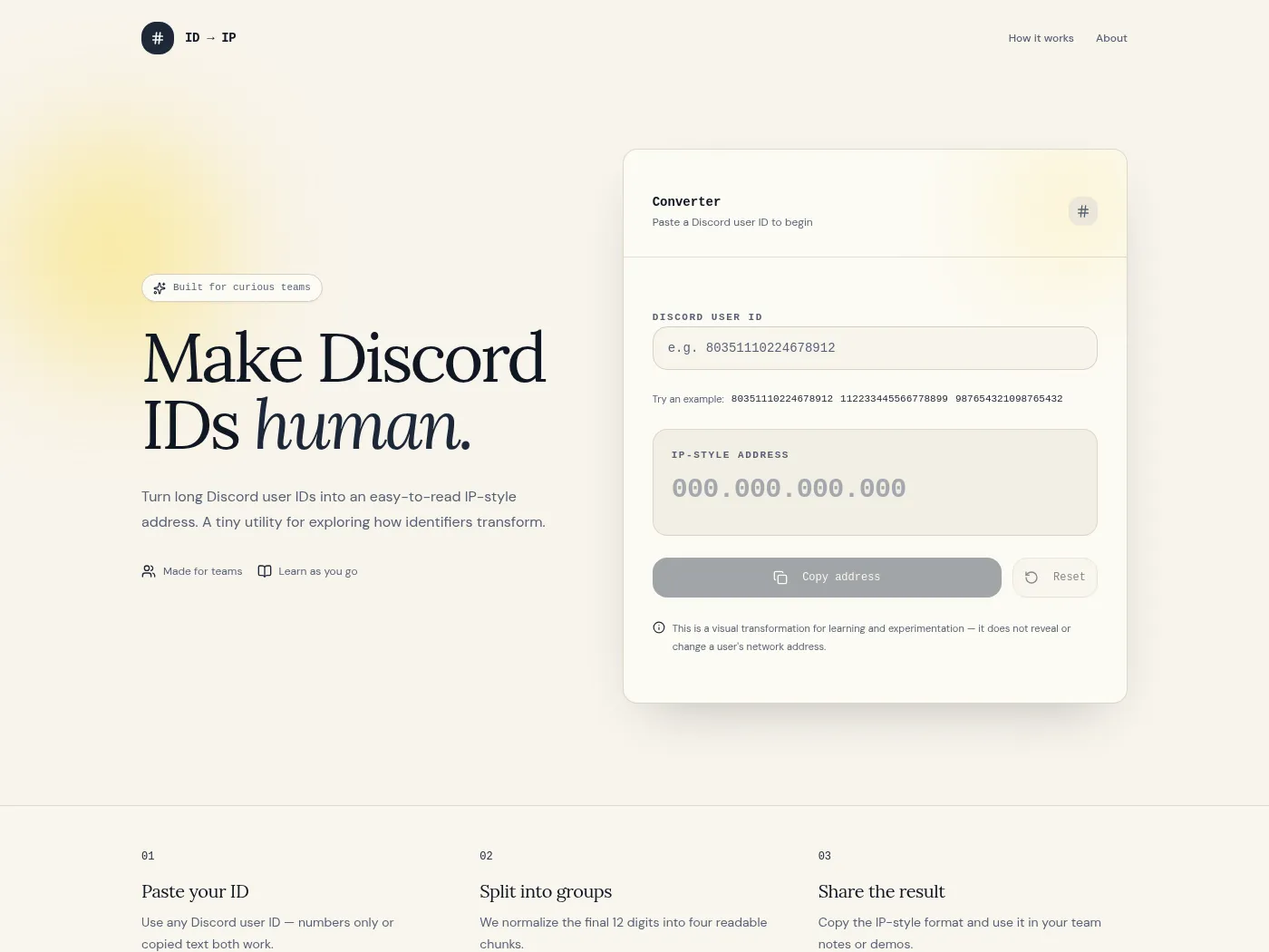 Discord ID IP Converter