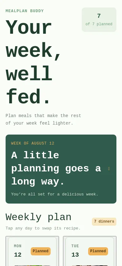 MealPlan Buddy