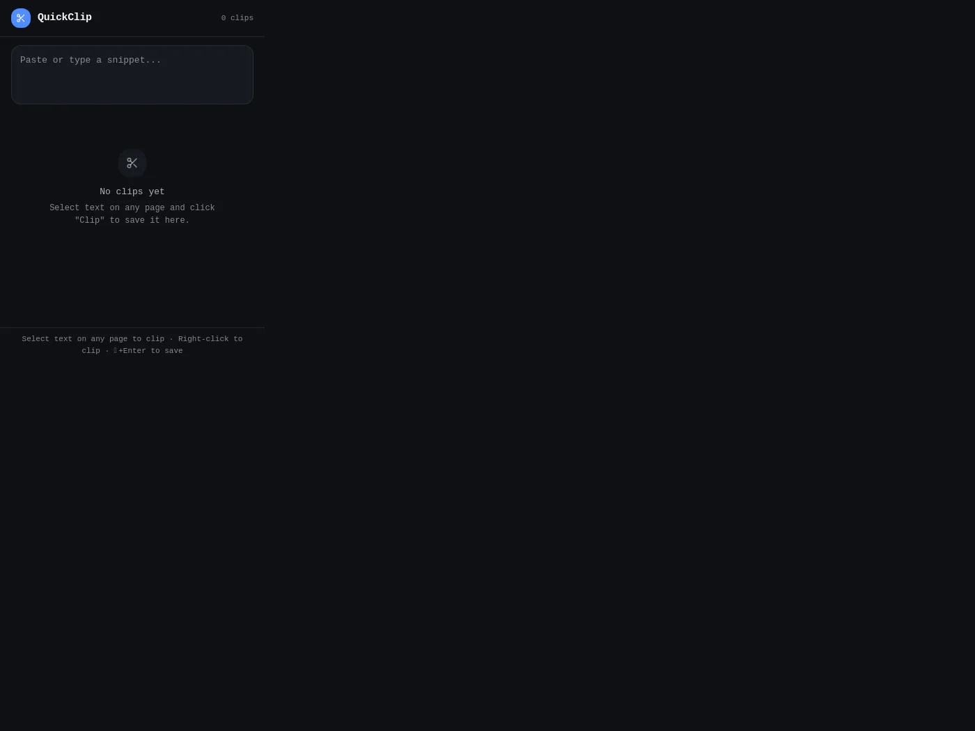 QuickClip Extension