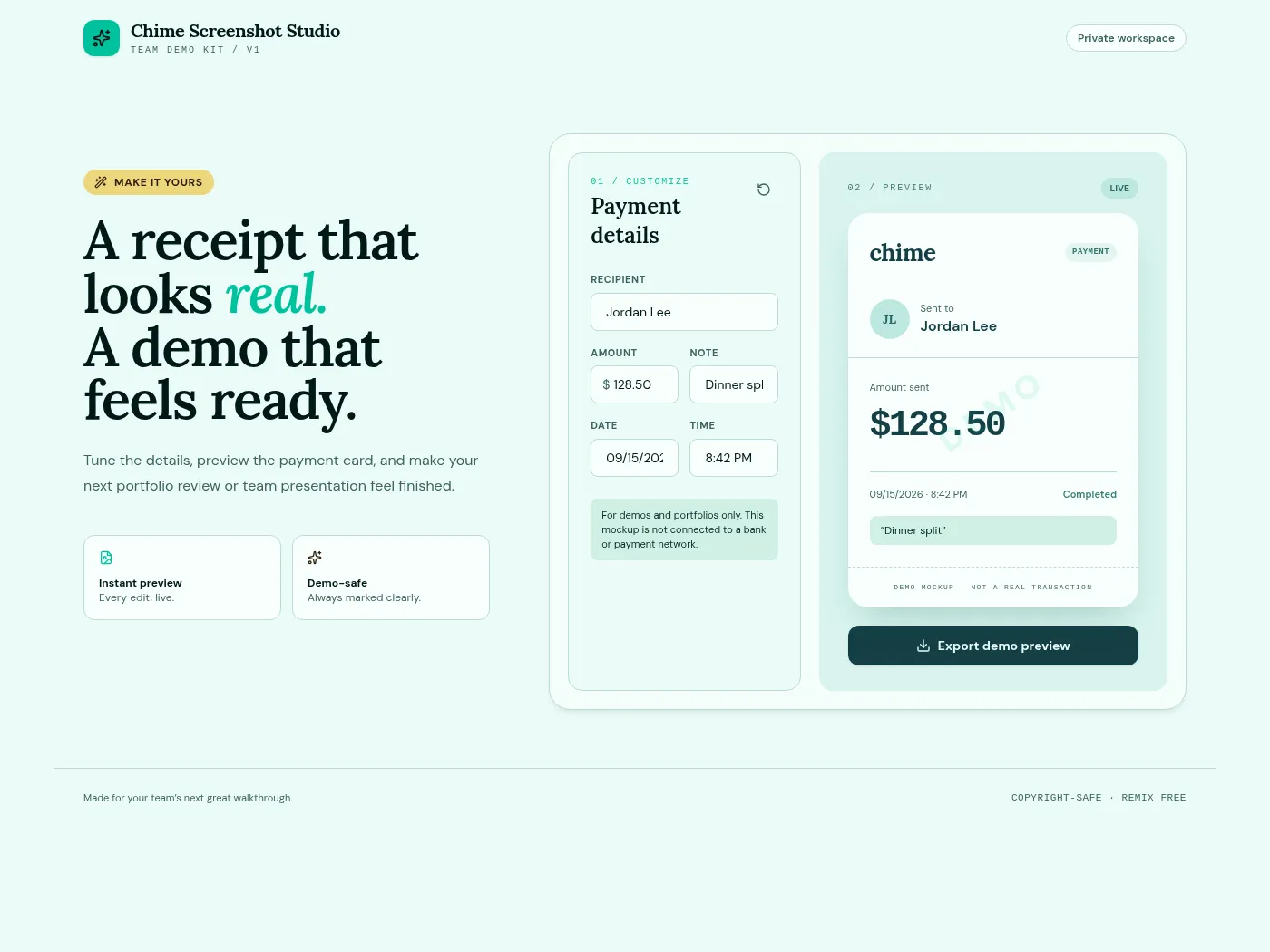 Chime Screenshot Studio