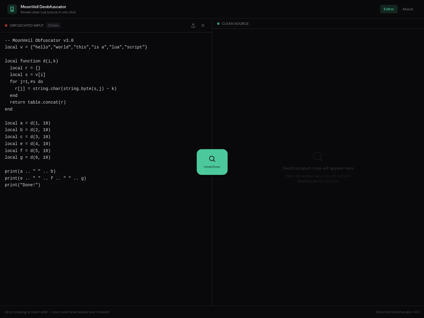 MoonVeil Lua Deobfuscator