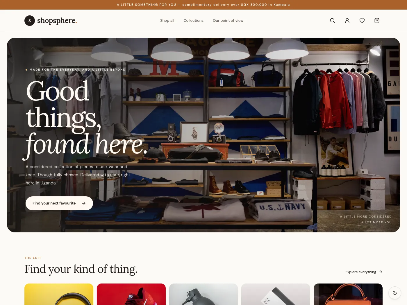 ShopSphere E‑Commerce Platform