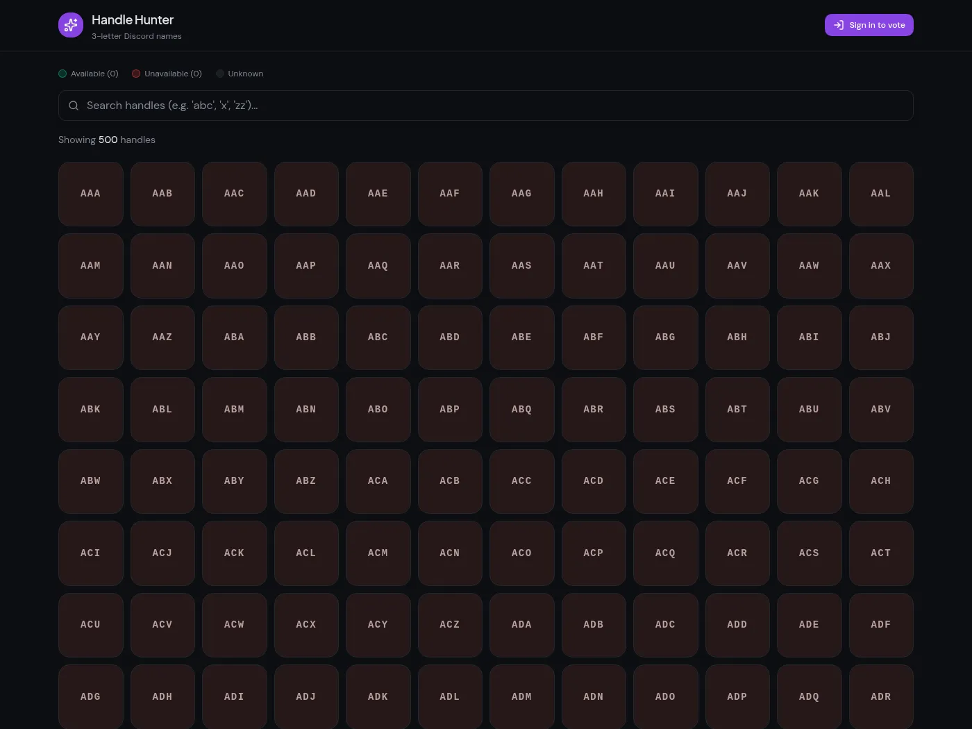 Discord Handle Hunter
