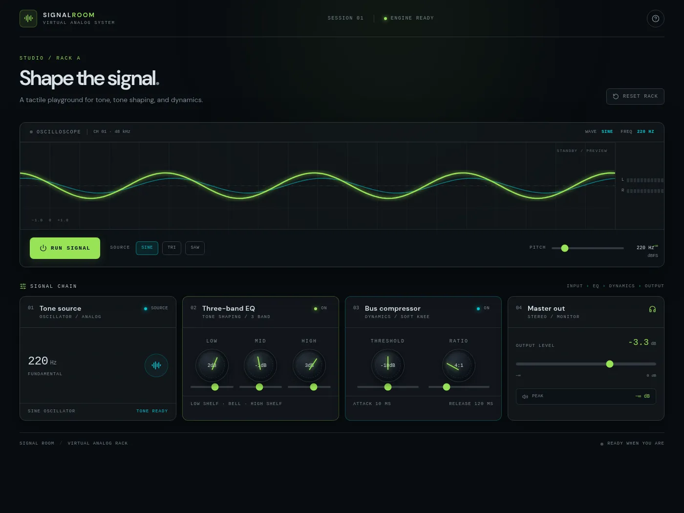 Digital Audio Rack UX
