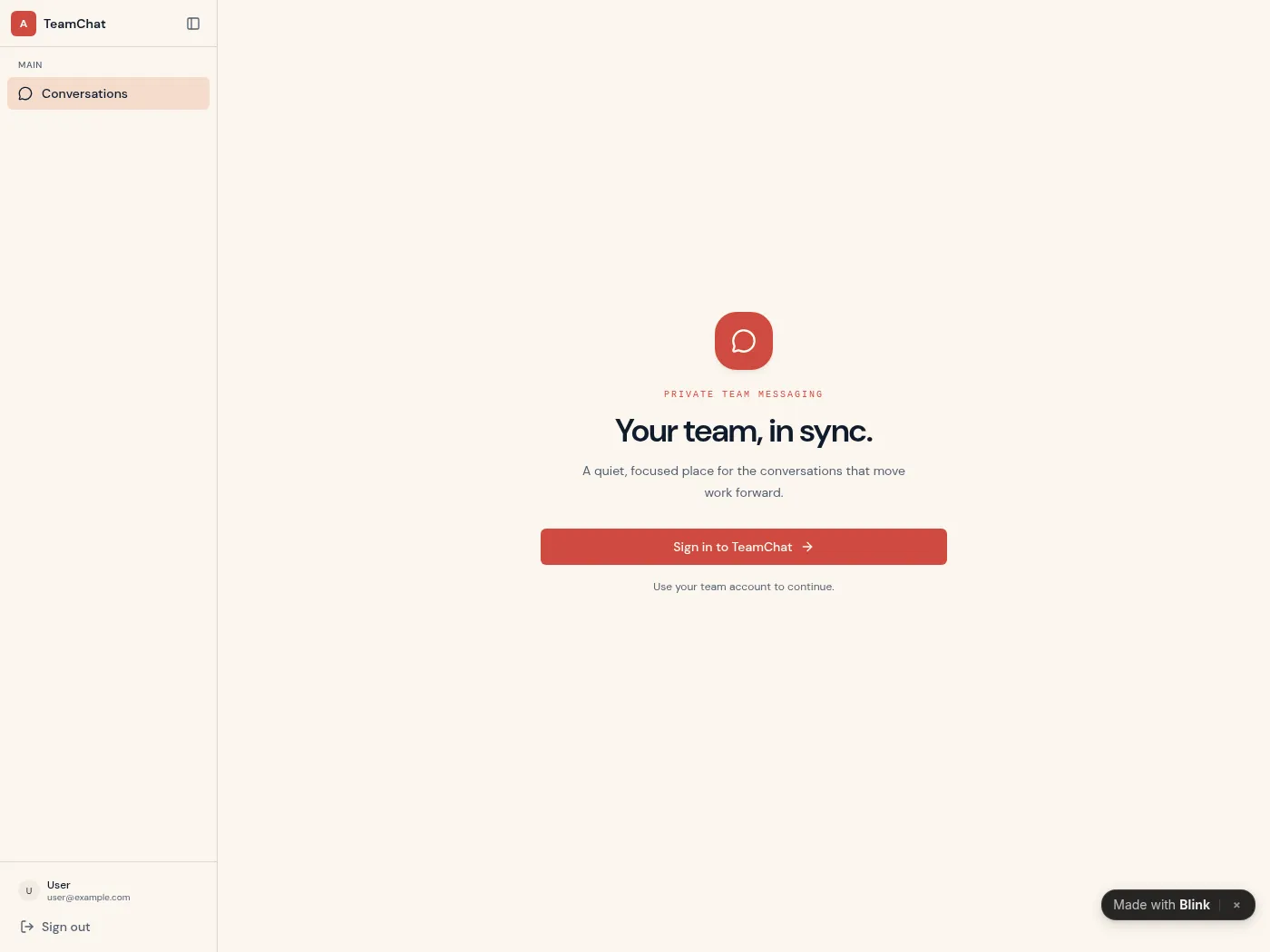 TeamChat Web App