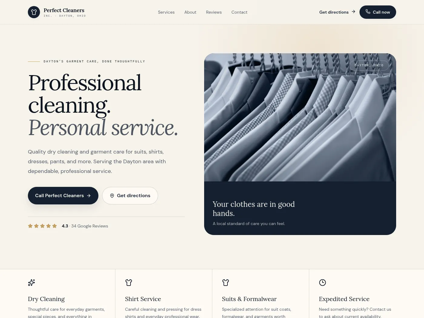 Perfect Cleaners Website