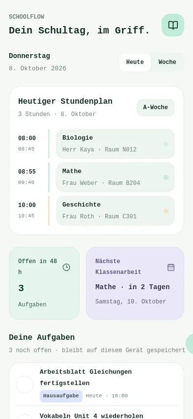 SchoolFlow Scheduler
