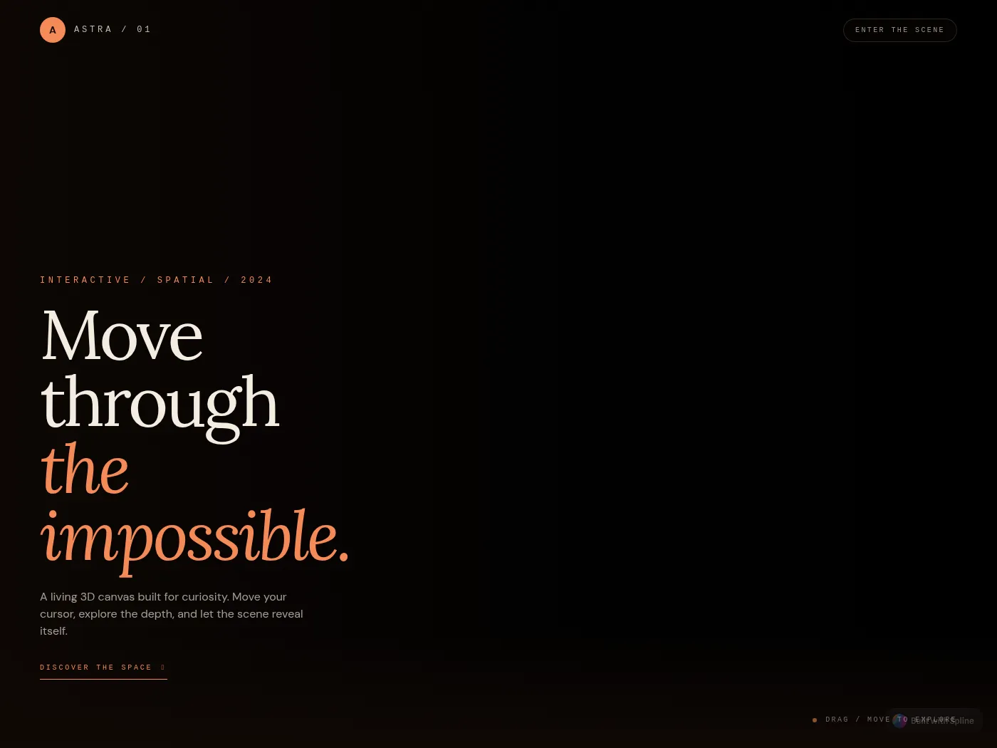 Interactive 3D Parallax Site