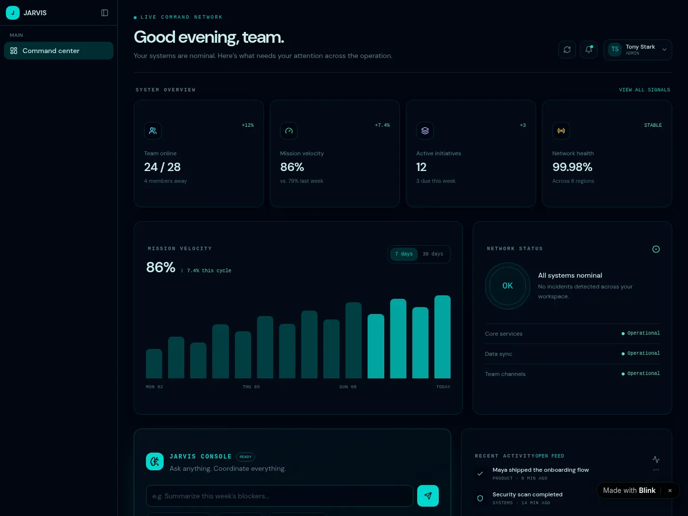 Jarvis Dashboard