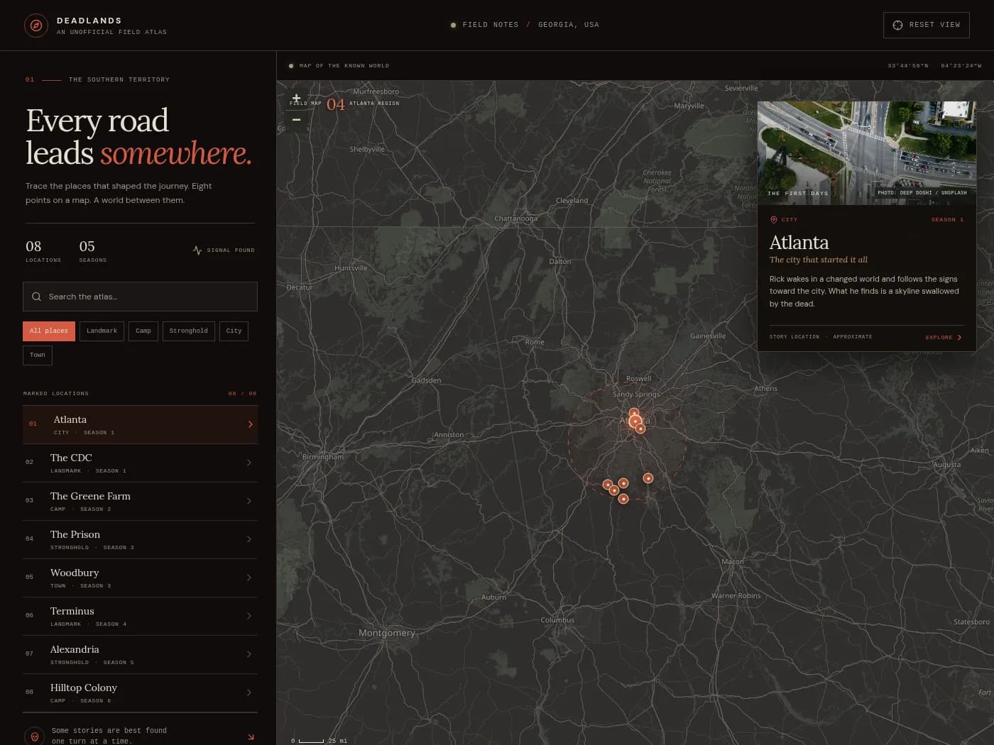 The Walking Dead Map