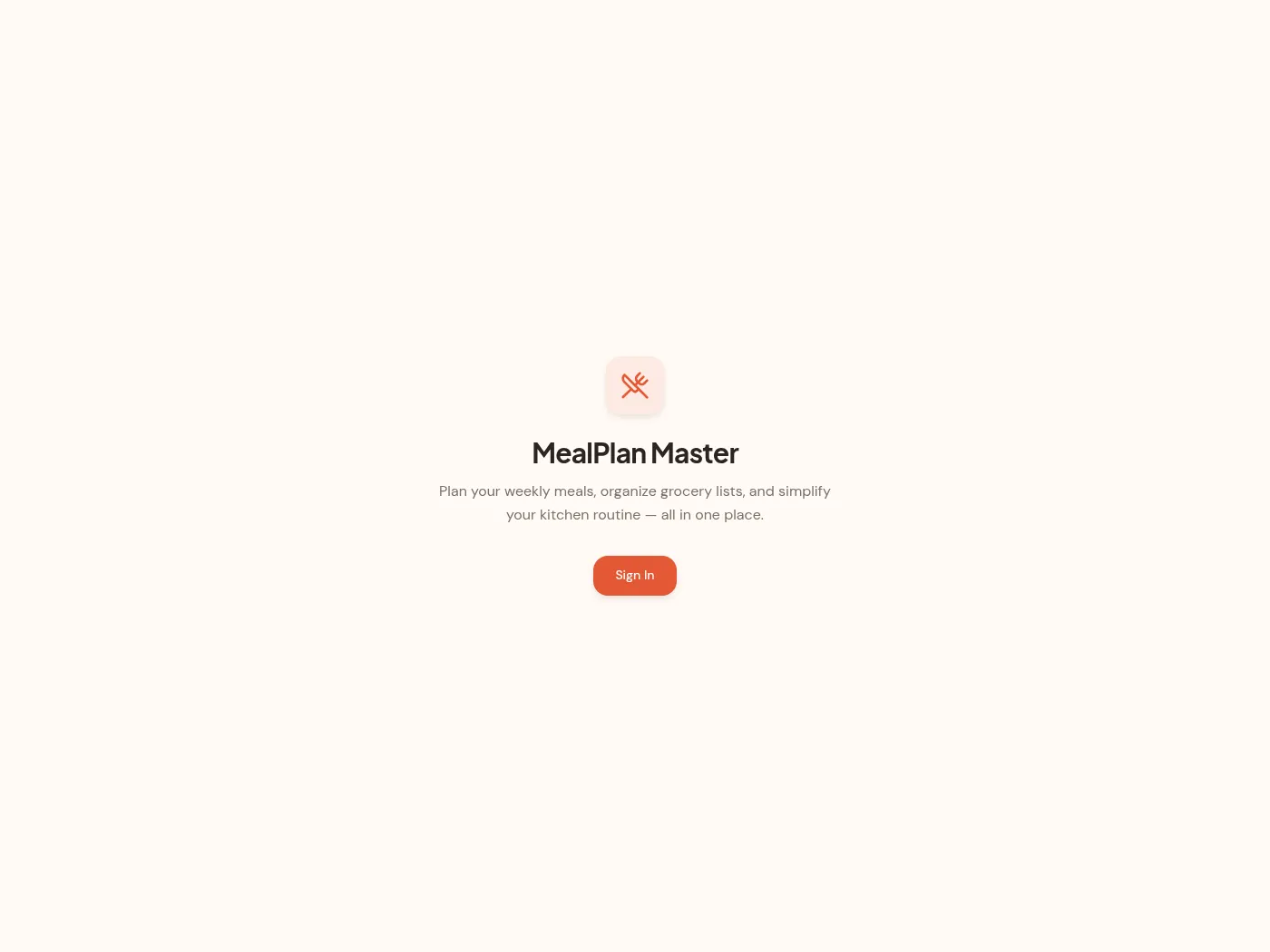 MealPlan Master