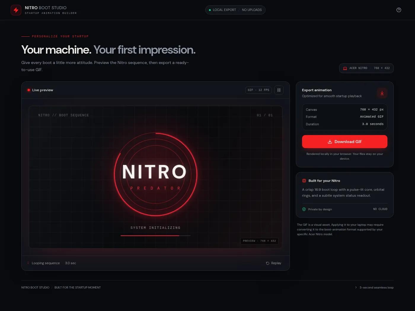 Acer Nitro Boot GIF