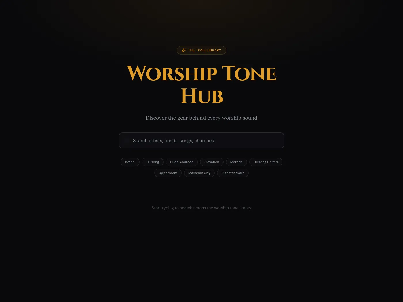 Worship Tone Hub site