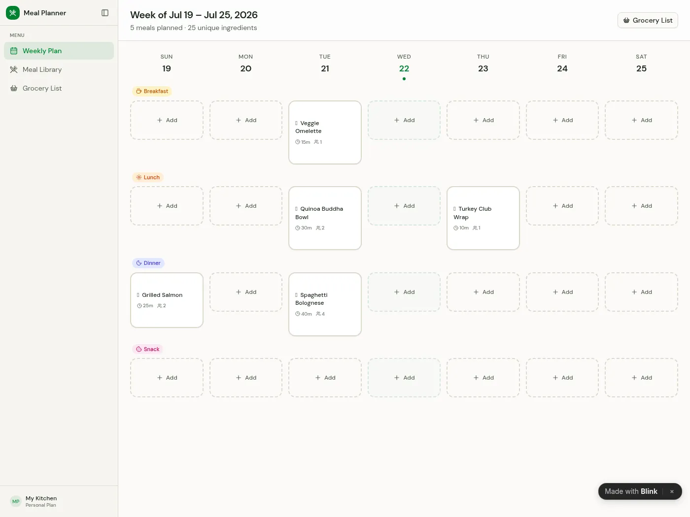 Smart Meal Planner