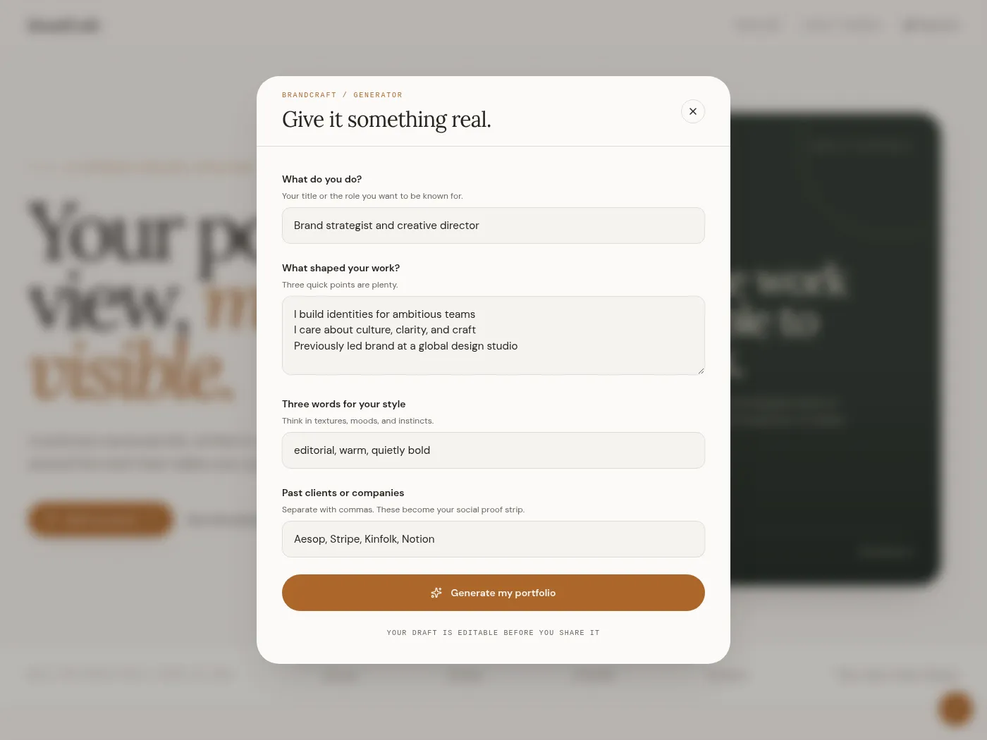 BrandCraft AI Site Builder