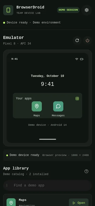 BrowserDroid Emulator
