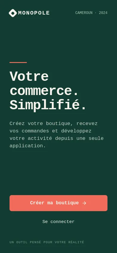 MONOPOLE Commerce Prototype