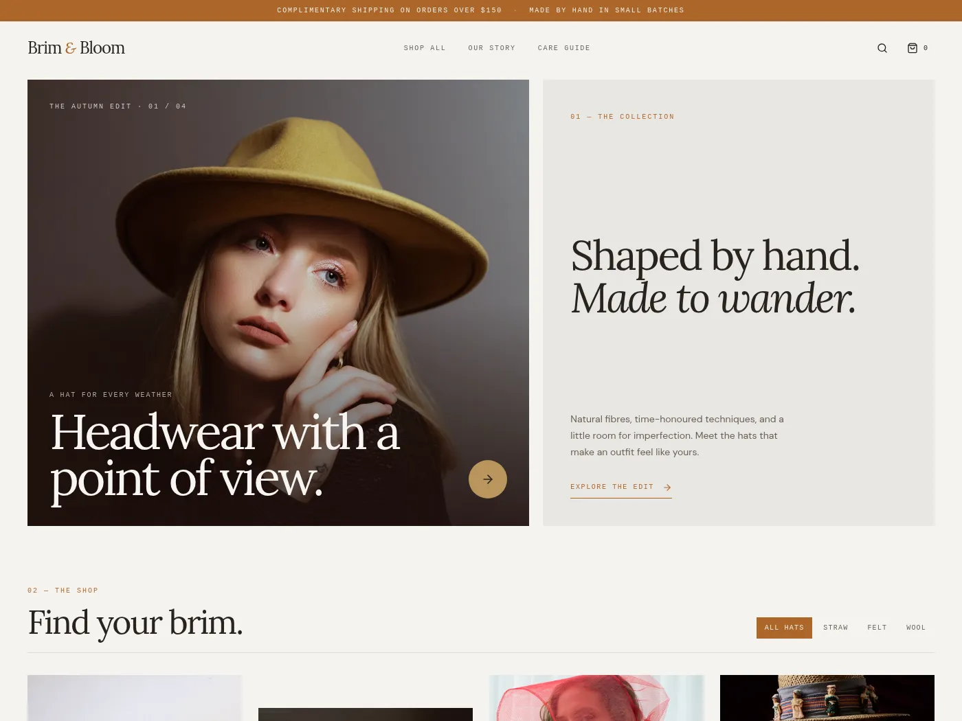 Handmade Hat Store