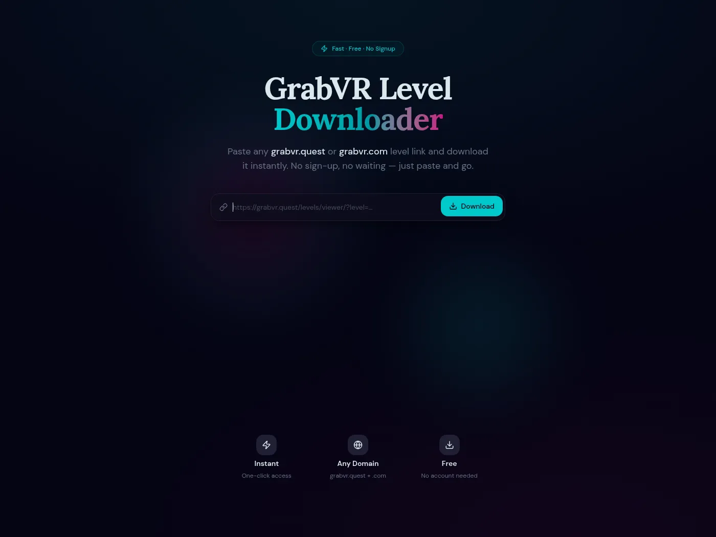 GrabVR Level Downloader