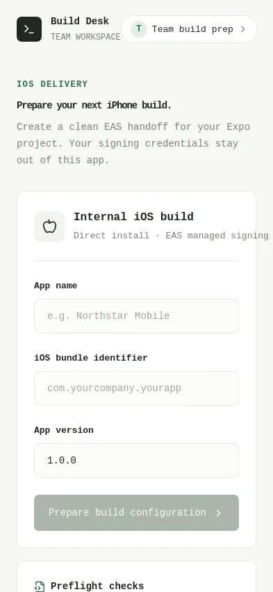 Expo IPA Builder