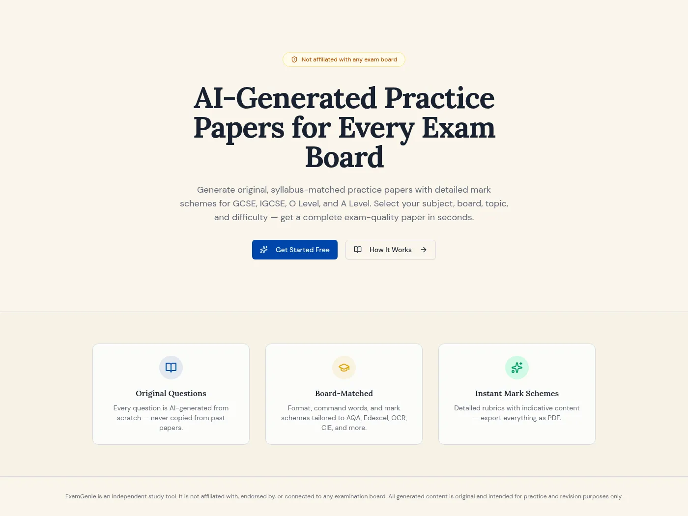ExamGenie Practice Papers
