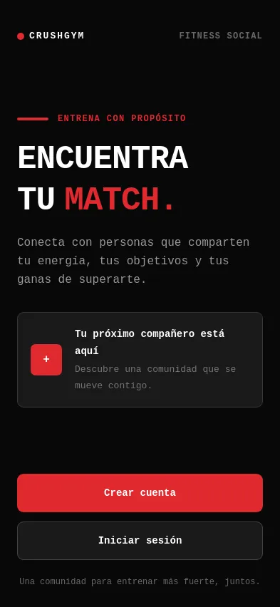 CRUSHGYM Social Fitness App