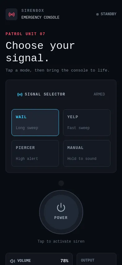 SirenBox Simulator