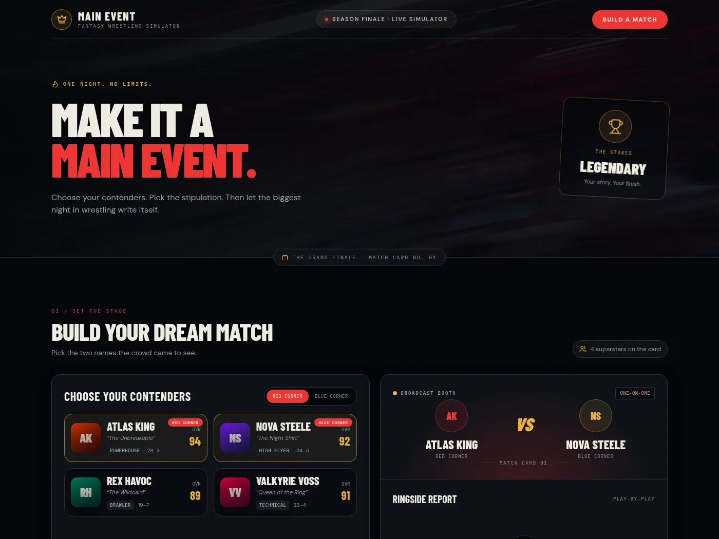 WrestleMania Simulator