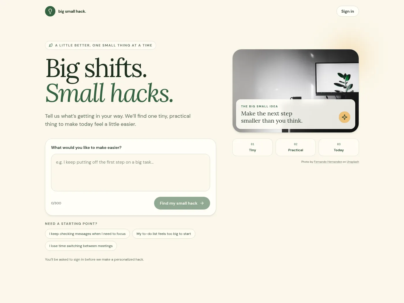 Big Small Hack