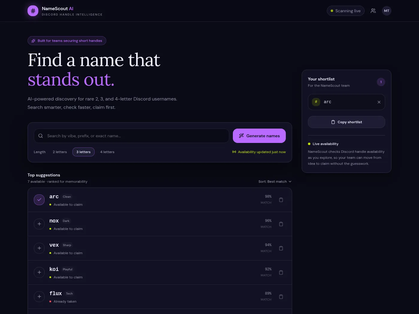 NameScout AI