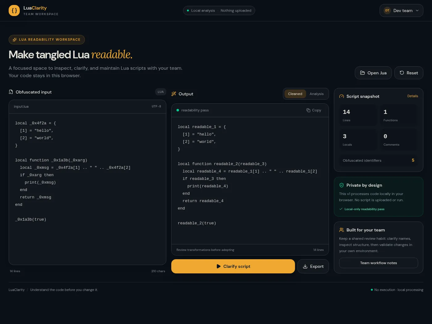 Lua Deobfuscator Pro