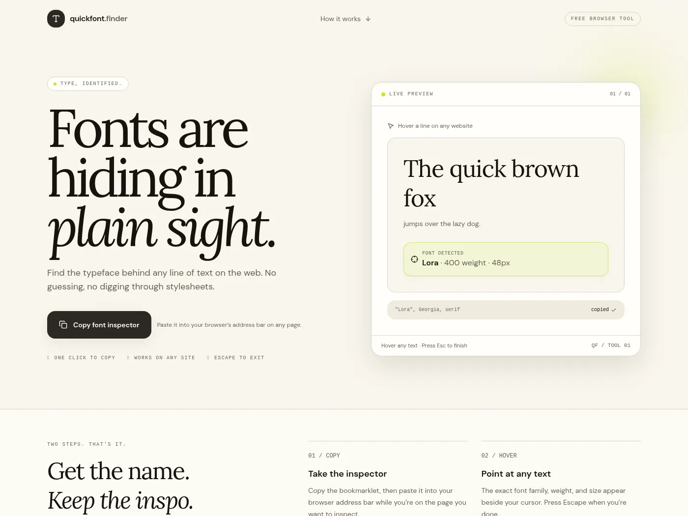 QuickFont Finder
