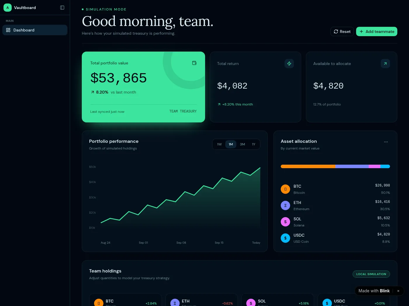 Mock Crypto Wallet