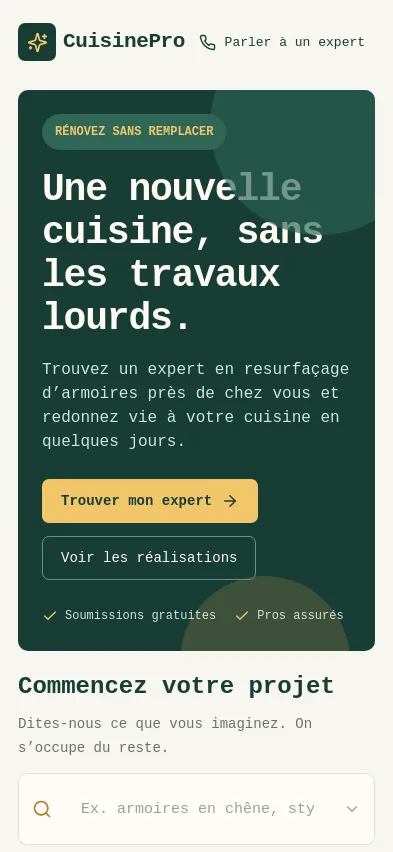 Cuisine Resurfacing App
