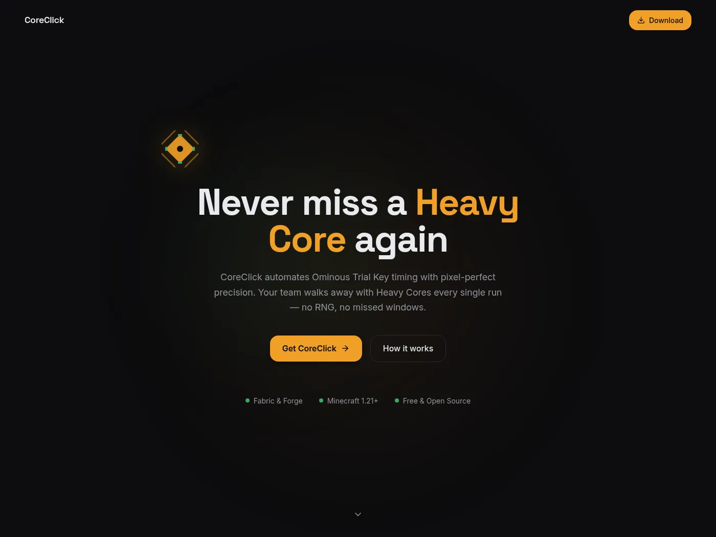 CoreClick Minecraft Mod