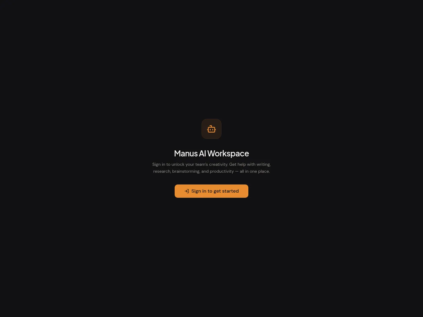 Manus AI Workspace